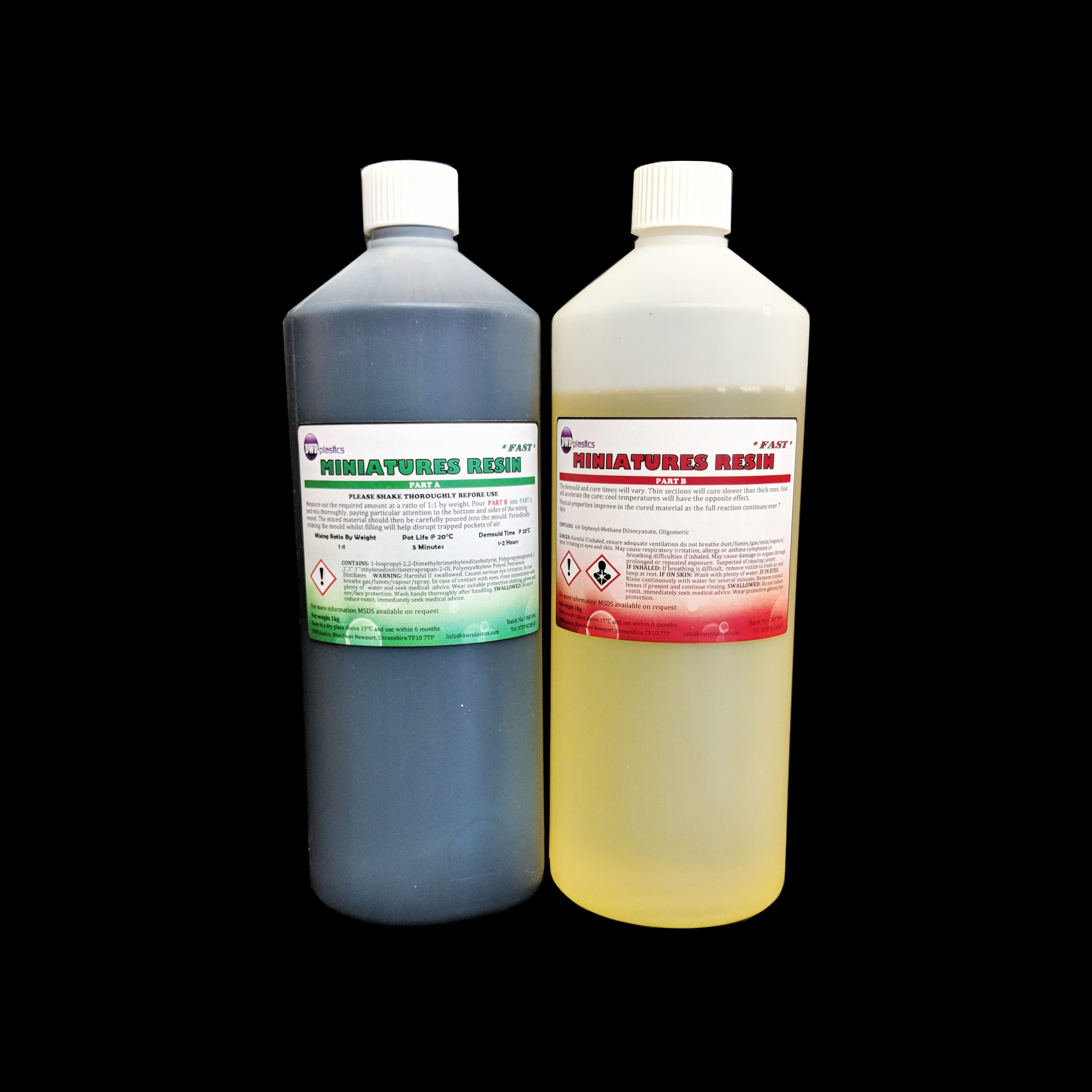 Miniatures Fast Cast Resin 1kg kit - DWR plastics