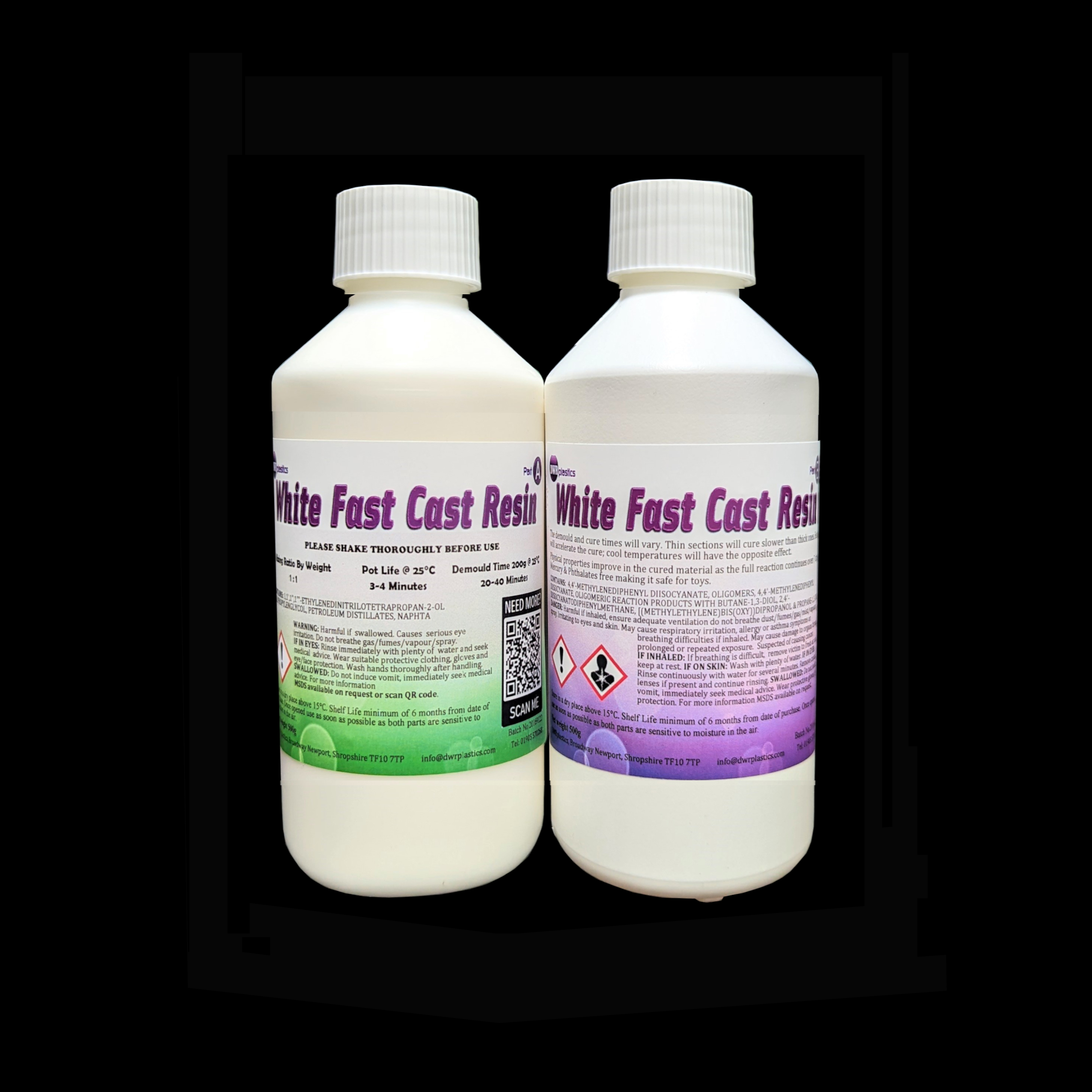 White Fast Cast Resin 500g Kit - DWR plastics